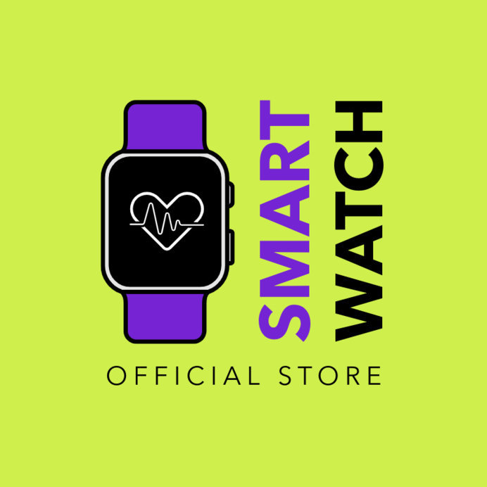Placeit - Fitness Products Logo Maker Featuring Smartwatch Graphics