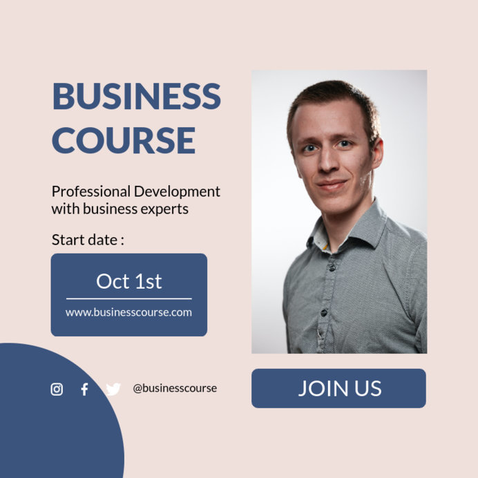 Placeit - Instagram Post Design Maker to Announce a Business Course