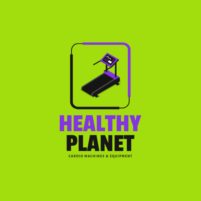 Placeit - Fitness Equipment Logo Maker with a Treadmill Icon
