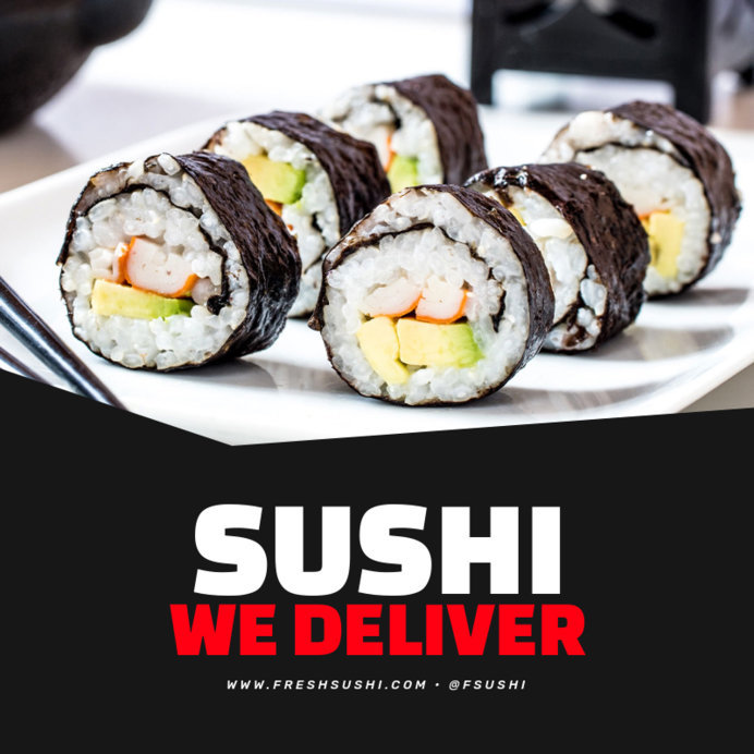 Placeit - Instagram Post Design Maker for a Sushi Restaurant's Offer