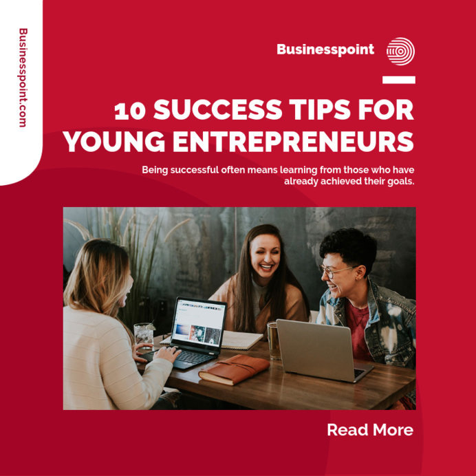 Placeit - Instagram Post Template with Tips for Young Entrepreneurs