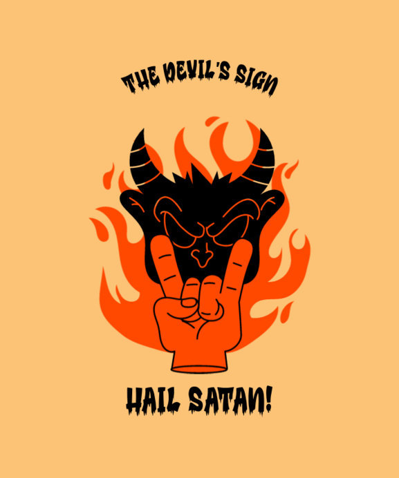 Placeit - T-Shirt Design Generator Featuring a Devil Hand Shadow Puppet ...