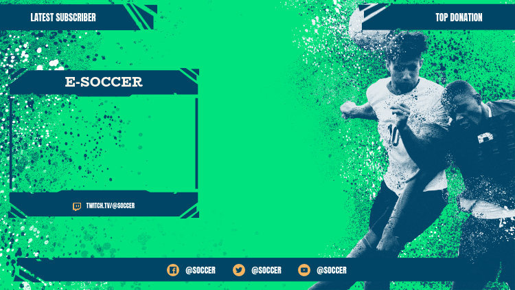 Placeit - Twitch Overlay Design Creator for a Soccer-Themed Channel