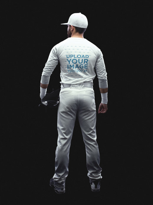 Placeit - Baseball Uniform Builder - Full Body Back of a Man