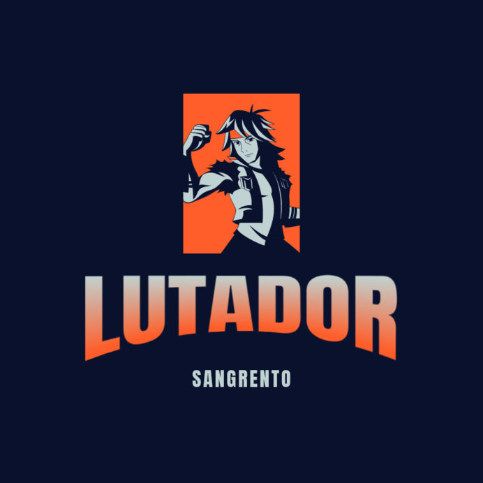 Placeit - Naruto-Inspired Logo Template Featuring a Fierce Fighter