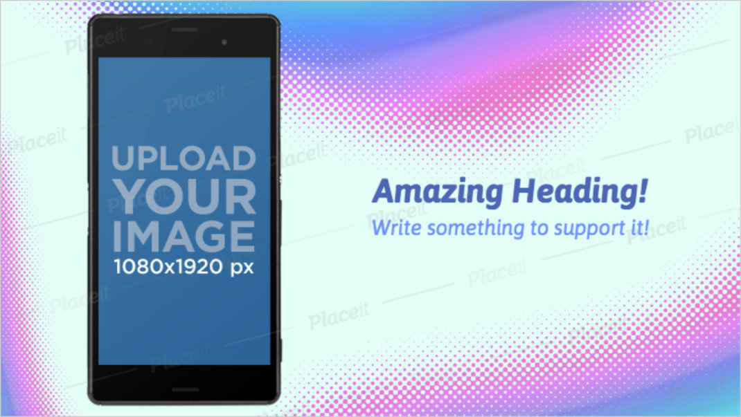 Placeit - Android Screenshot Maker of a Sony Xperia in Portrait Position