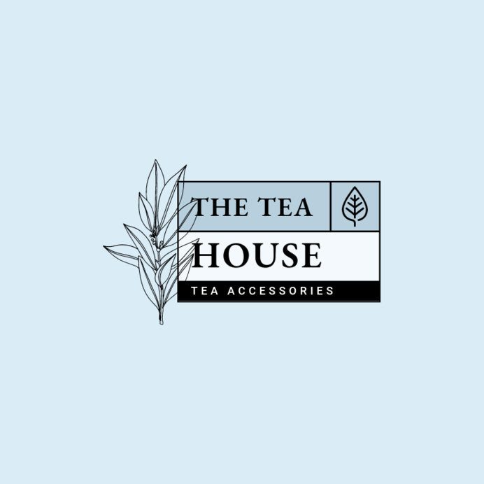 Placeit - Simple Logo Maker for a Tea Shop Featuring Plant Graphics