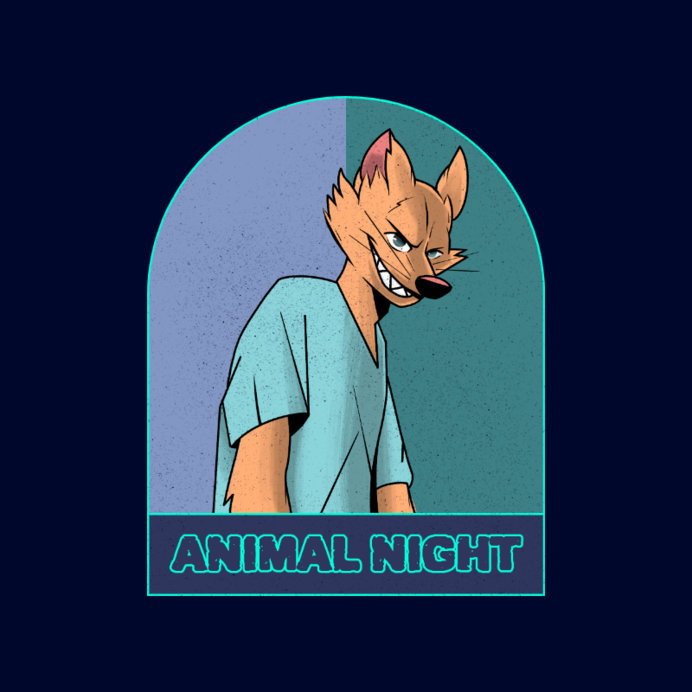 Placeit - Illustrated Logo Template with a Cheeky Furry Character