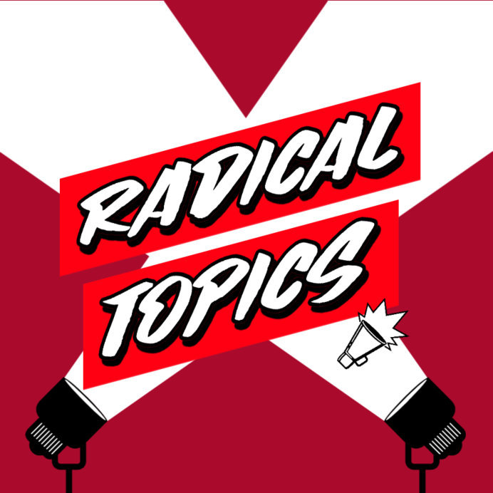 Placeit - Bold Podcast Cover Template for a Controversial Talk Show