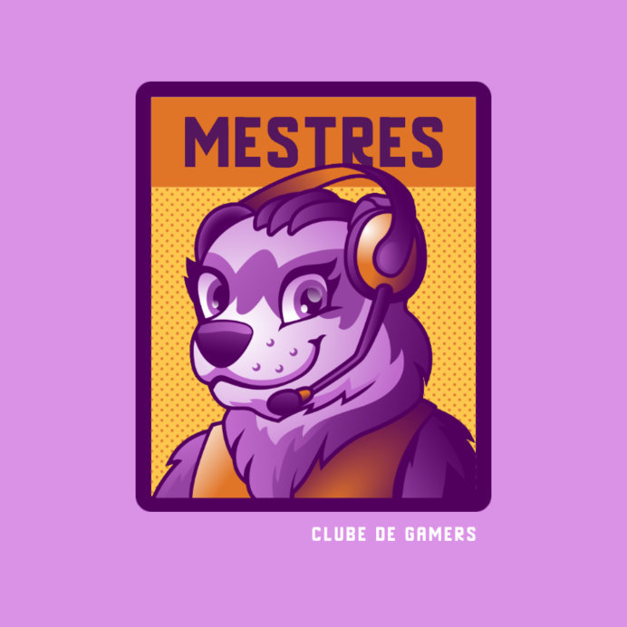 Placeit - Furry-Themed Logo Template for a Gaming Club