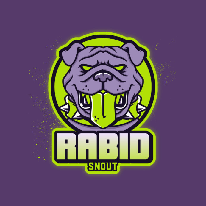 Placeit - Gaming Logo Template Featuring an Aggressive Bulldog Graphic
