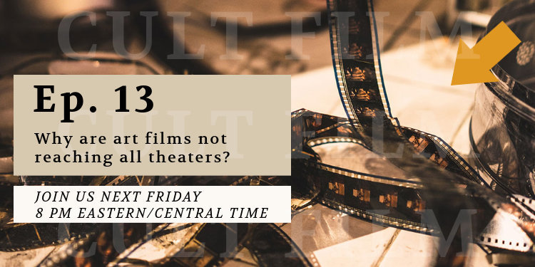 Placeit - Film-Themed Twitter Post Generator Promoting a Podcast Episode