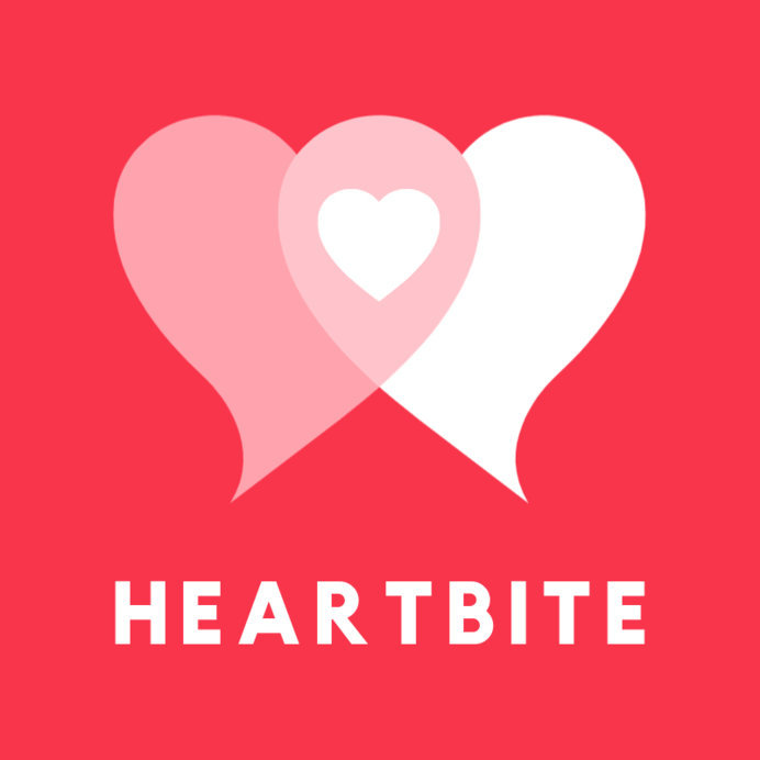 Placeit - Match-Making Website Logo Template Featuring Intertwined Hearts