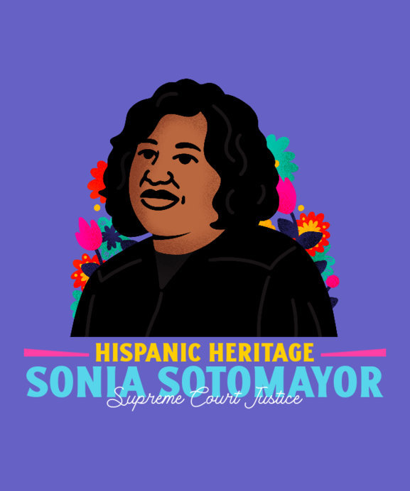 Placeit - T-Shirt Design Creator Featuring a Sonia Sotomayor ...