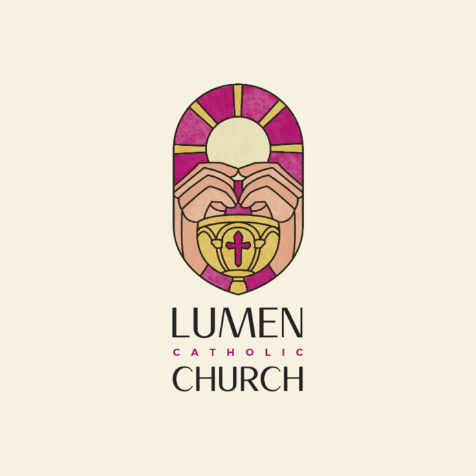 Placeit - Minimal Logo Template for a Catholic Church