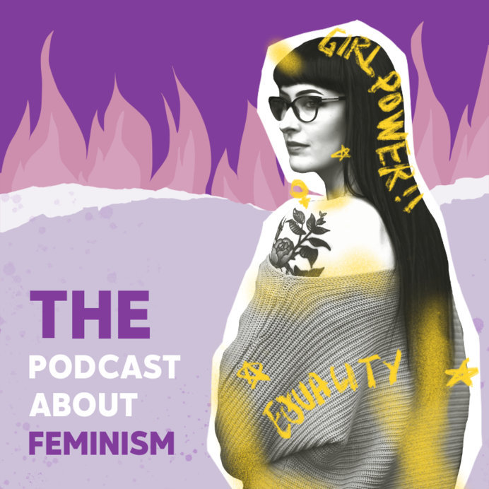 Placeit - Cover Design Template for a Feminism-Themed Podcast