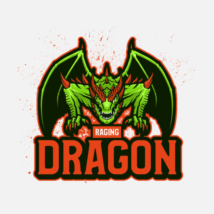 Placeit - Logo Maker for a Gaming Streamer Featuring a Raging Dragon