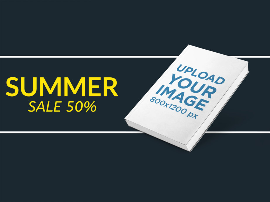 Placeit - eBook Ad - Angled Book Over a Solid Backdrop