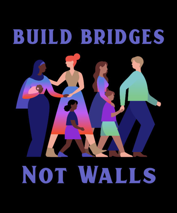 Placeit - T-Shirt Design Creator Featuring a Pro Immigration Quote with ...