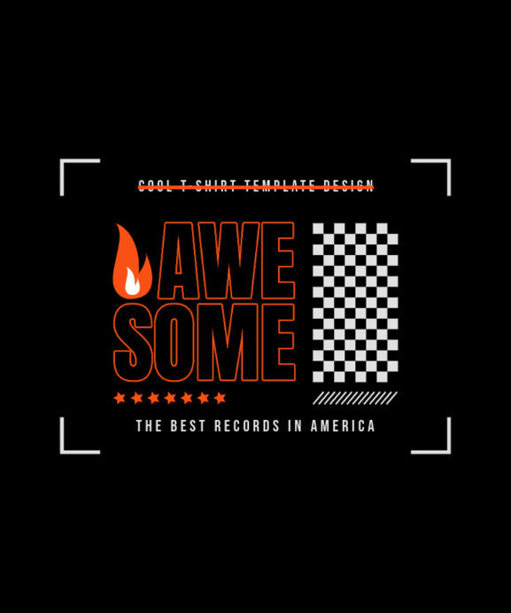 Placeit - T-Shirt Design Template Featuring a Chaotic Layout