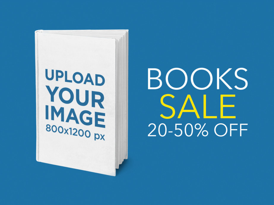 Placeit - eBook Ads - Hard-Cover Textured Book Standing on a Flat Surface