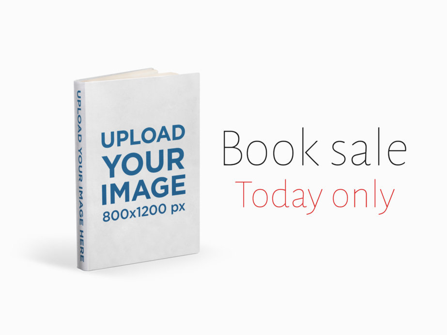 Placeit - eBook Ads - Hard Cover Book Standing on a Flat Surface