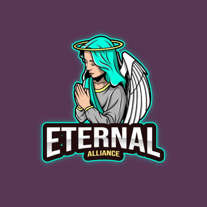 Placeit - Logo Generator for Gamers Featuring an Angel Clipart
