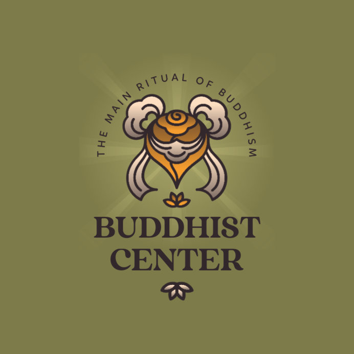 Placeit - Logo Maker for a Buddhist Temple with Minimalistic Graphics