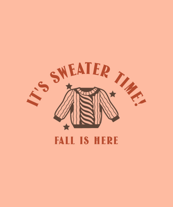 Placeit - Illustrated T-Shirt Design Template with a Fall Season ...