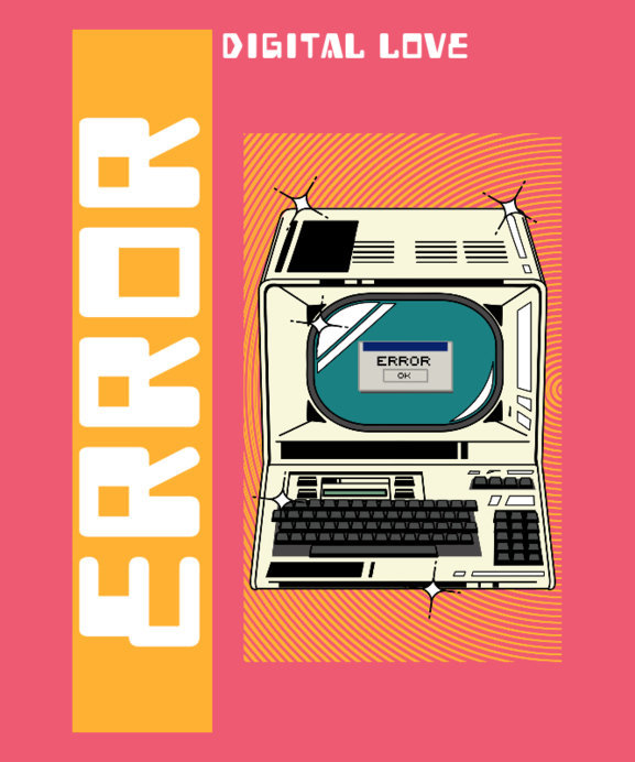 Placeit - 90s-Themed T-Shirt Design Template Featuring an Old PC