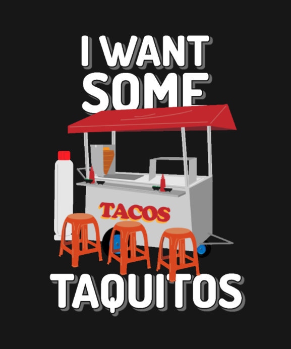 Placeit - Quote T-Shirt Design Creator Featuring a Taco Stand