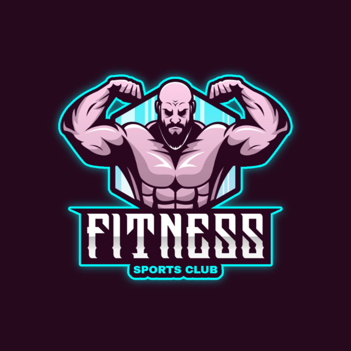 Placeit - Online Logo Template for a Sports Club Featuring Bodybuilder ...