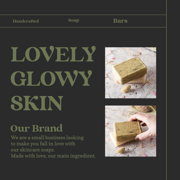 Placeit - Instagram Post Template for a Handcrafted Soap Brand's Identity