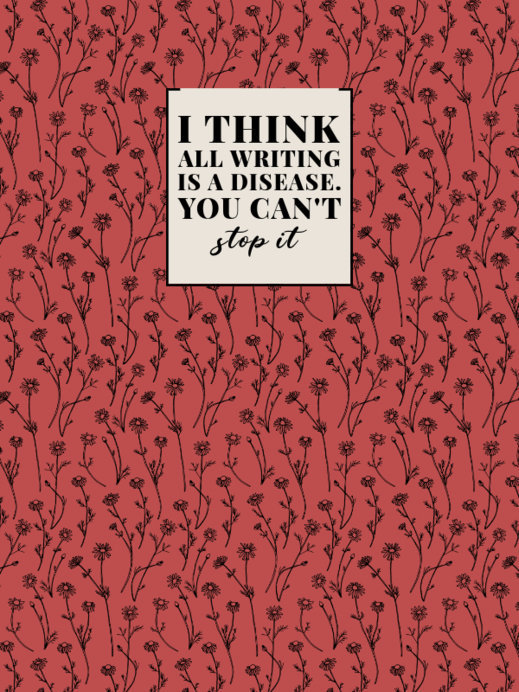 Placeit - Notebook Cover Template Featuring a Flower Pattern