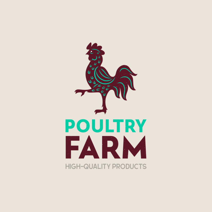 Placeit - Logo Maker for a Free-Range Poultry Farm
