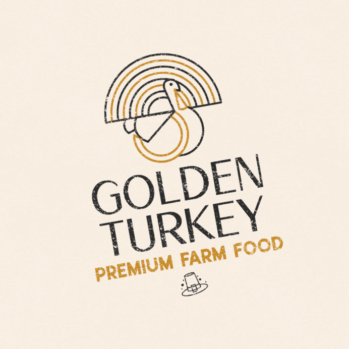 Placeit - Online Logo Generator for a Turkey Farm