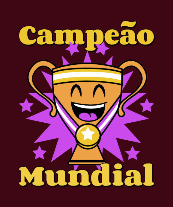 Placeit - Retro T-Shirt Design Generator with a Happy Trophy Illustration