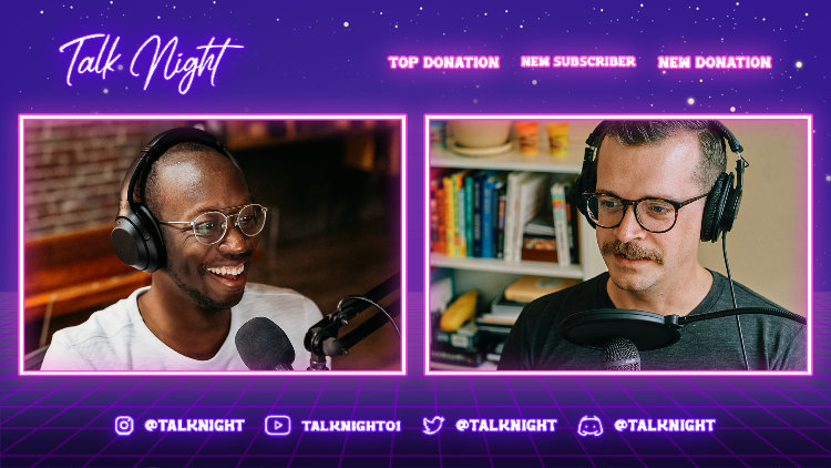 Placeit - Twitch Overlay Design Template for Just Chatting Streamers