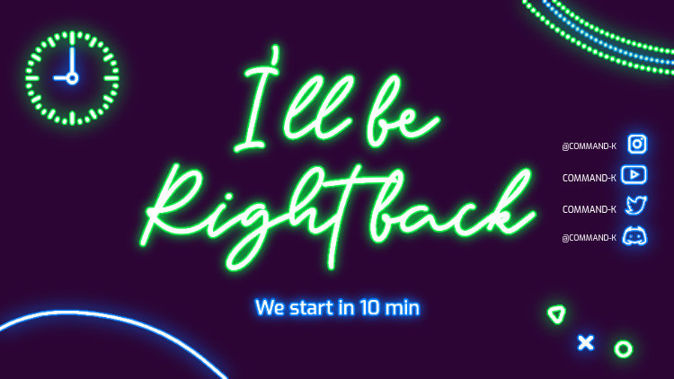 Placeit - Twitch Offline Banner Maker for Streamers with a Neon Theme