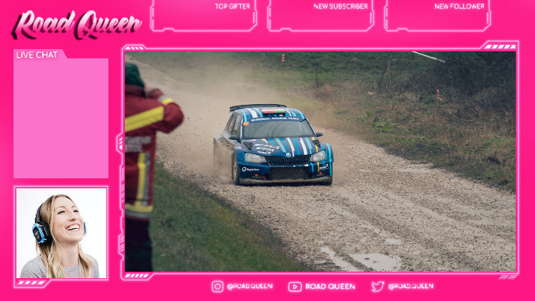 Placeit - Girly Twitch Overlay Creator for a Racing Enthusiast Streamer