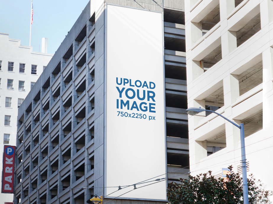 Placeit - Banner Mockup on a Building