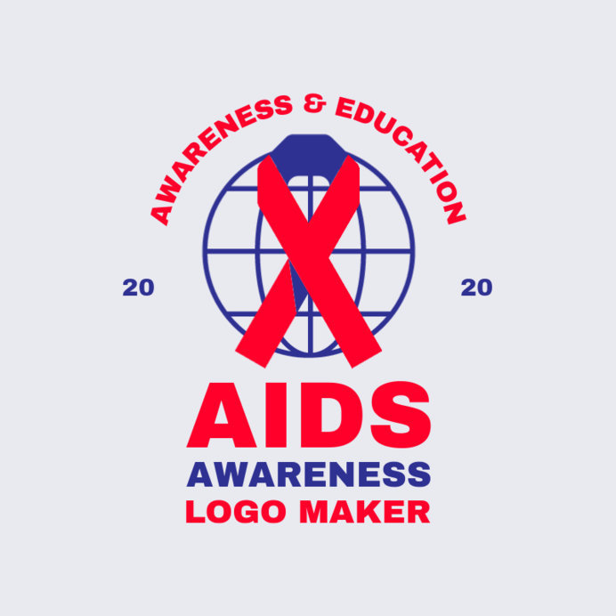 Placeit - Online Logo Maker for AIDS Awareness Campaigns