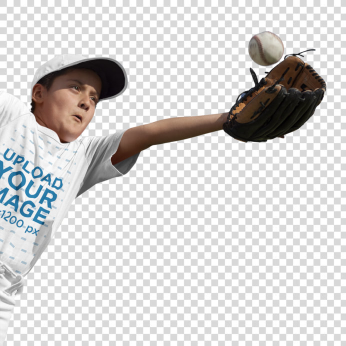 Placeit - Transparent Baseball Uniform Builder - Pitcher Kid Trying to ...