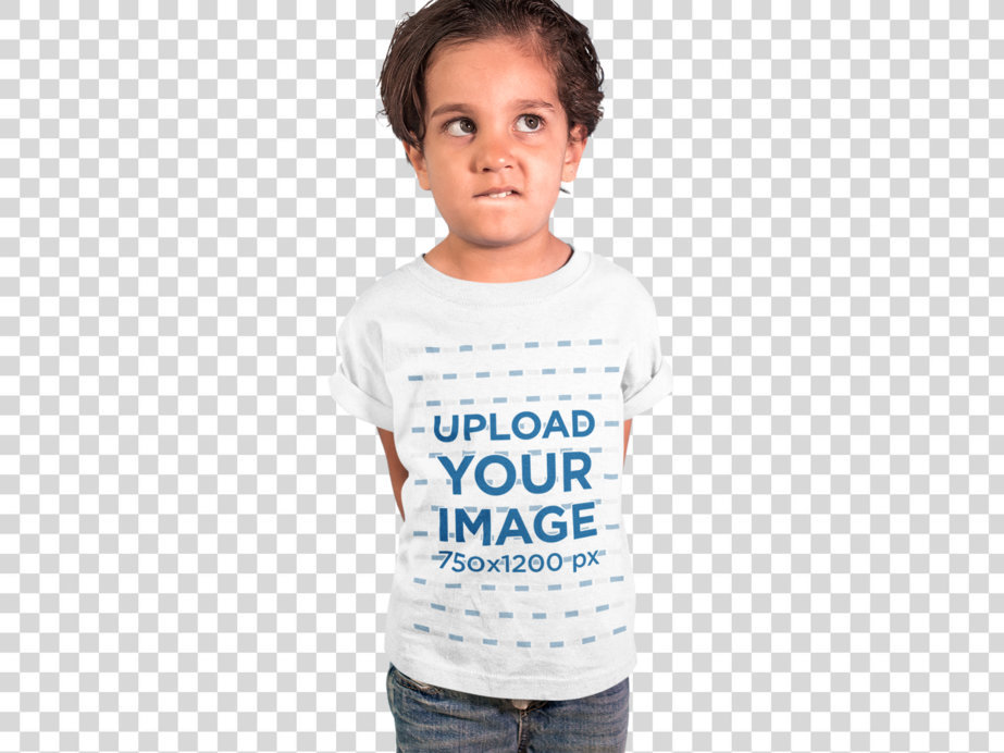 Placeit - Transparent Little Kid Making Faces While Wearing a T-Shirt ...
