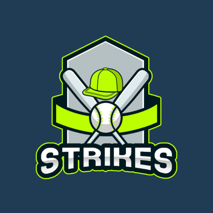 Placeit - Baseball Team Logo Creator Featuring Crossed Bat Graphics