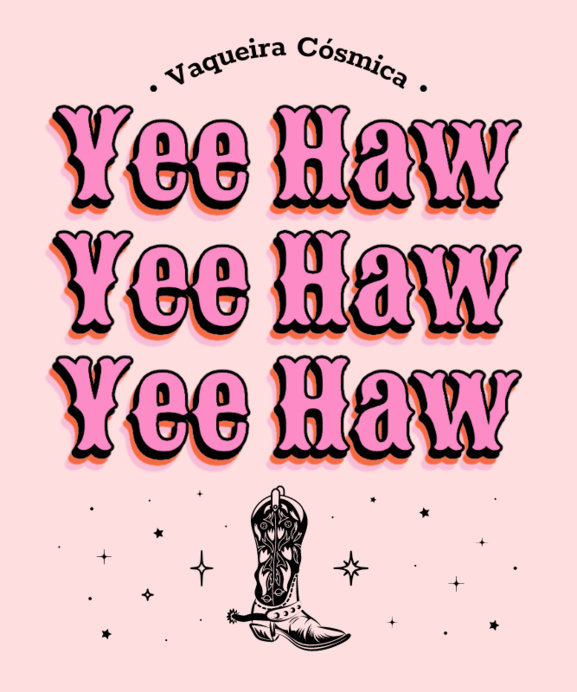 Placeit - T-Shirt Design Template with a Cosmic Cowboy Theme