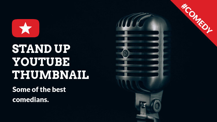 Placeit - YouTube Thumbnail Maker for a Stand Up Comedy Channel