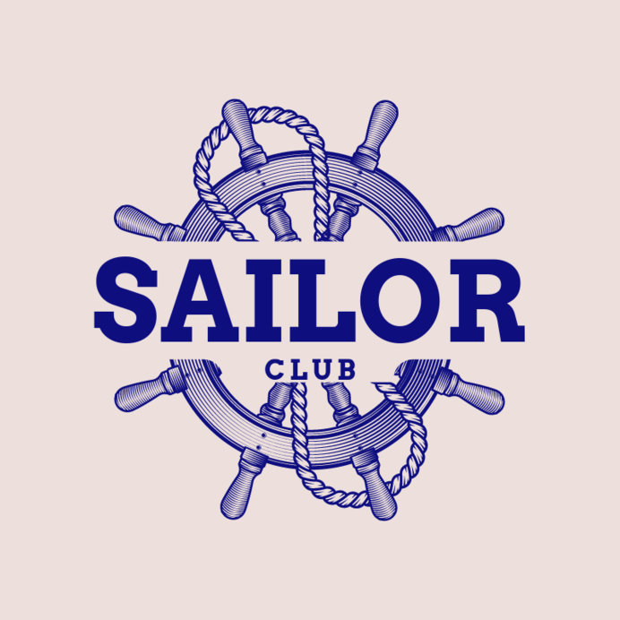 Placeit - Logo Template for a Sailor Club with a Wheel Graphic
