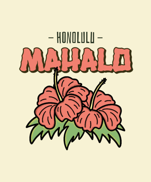 Placeit - Hawaiian-Themed T-Shirt Design Generator