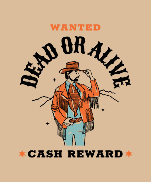 Placeit - T-Shirt Design Generator Featuring an Illustrated Cowboy From ...